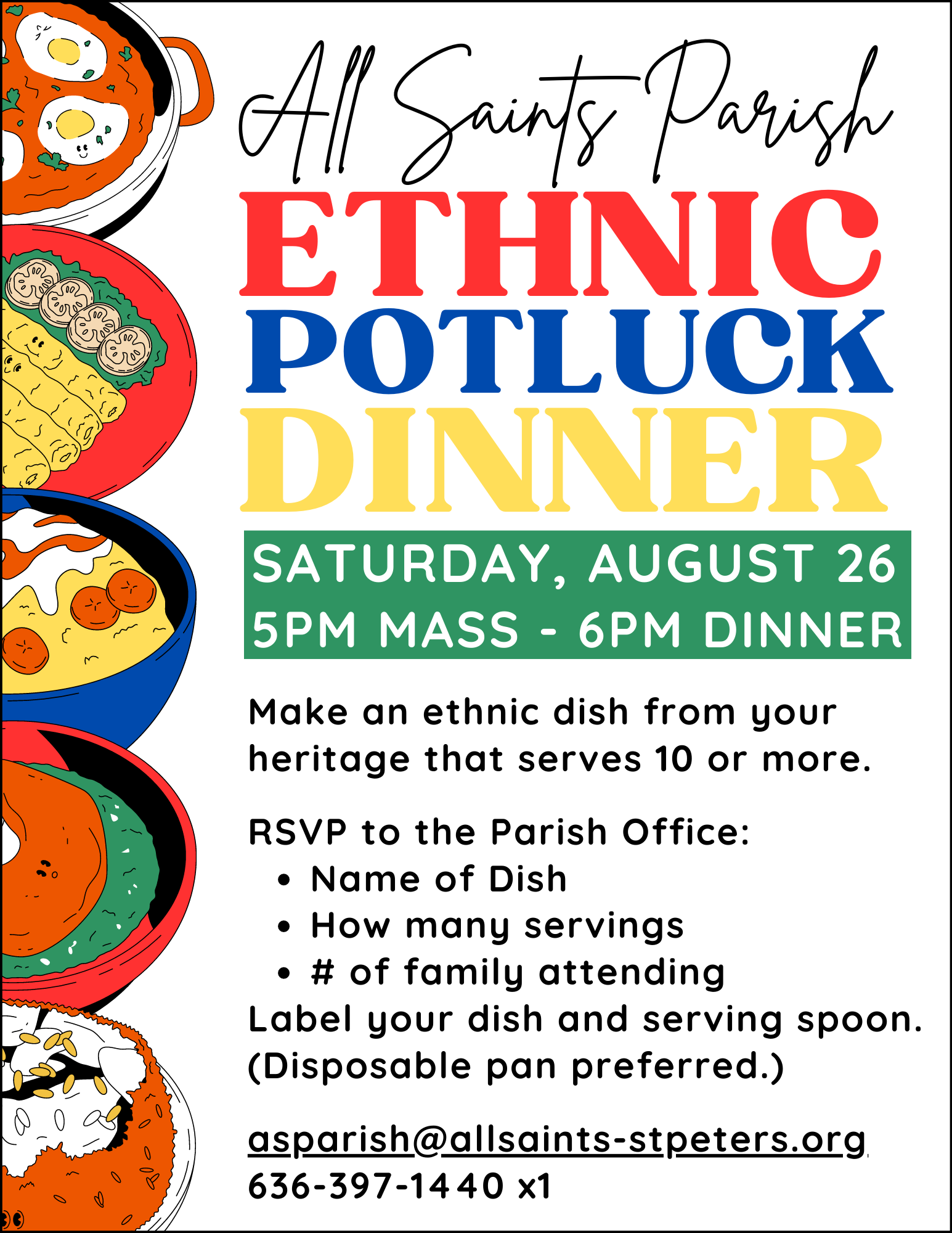 Ethnic Potluck Dinner > All Saints Catholic Parish